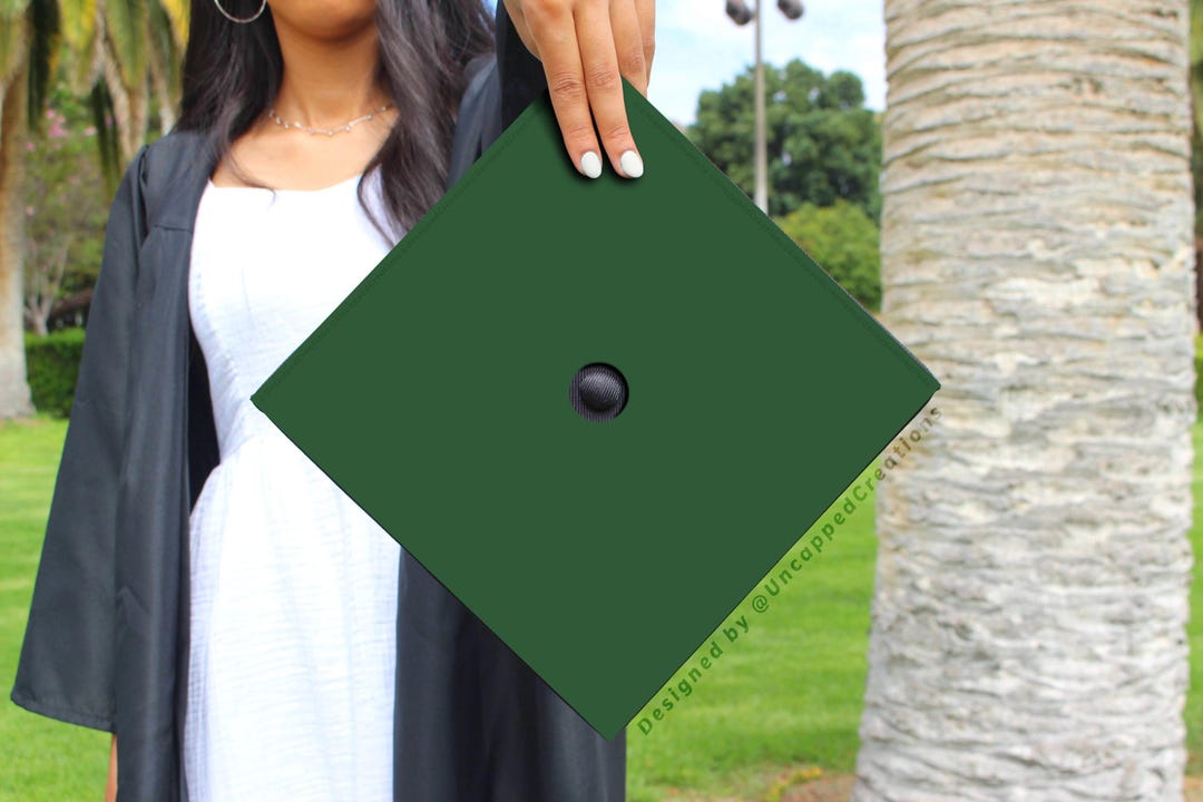 Dark Green CARDSTOCK for Grad Cap | BLANK Template | Diy Grad Cap, How ...