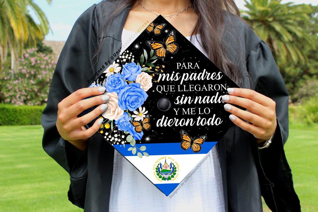 Salvadorian Grad Cap Design | CARDSTOCK Printed Cap Topper ...