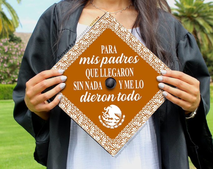 Mexican Grad Cap Design | CARDSTOCK Printed Cap Topper | Mexico ...
