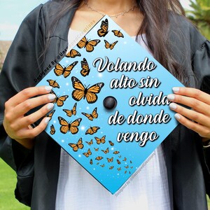 Immigrant Grad Cap Design | CARDSTOCK Graduation Cap Design | Monarch ...