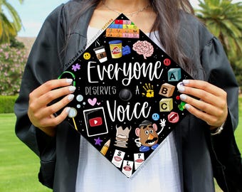 Custom "speech Language Pathology" Graduation Cap Topper, Speech ...