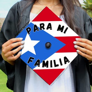 Puerto Rican Grad Cap Design | CARDSTOCK Printed Cap Topper | Puerto ...