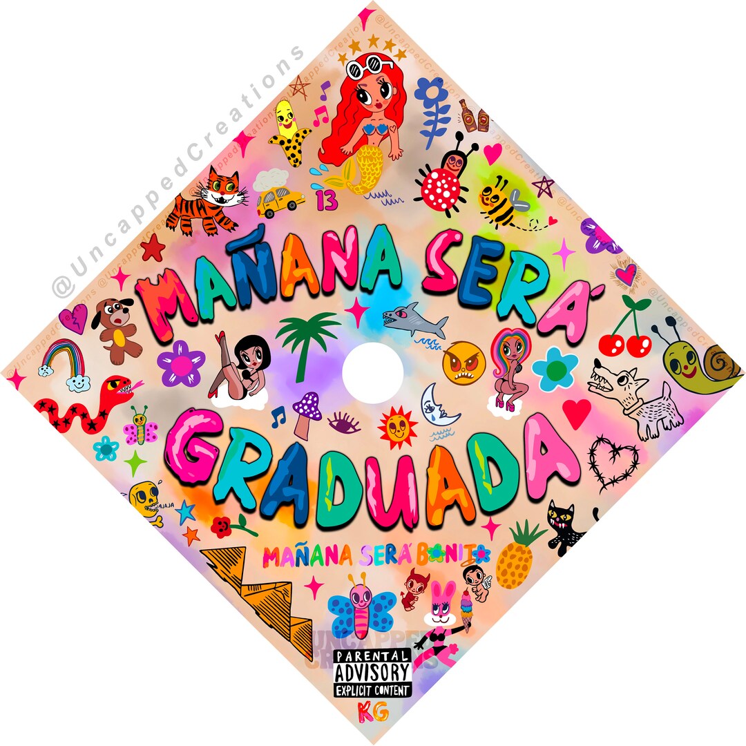 Karol G Grad Cap Design CARDSTOCK Graduation Cap Design Album, Music ...