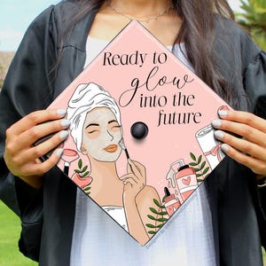 Esthetician Grad Cap Design | CARDSTOCK Printed Cap Topper | Skincare ...