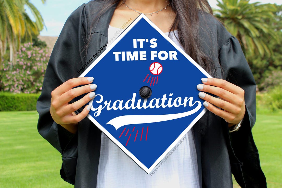 Baseball Grad Cap Design | CARDTSOCK Printed Cap Topper | It's Time for ...