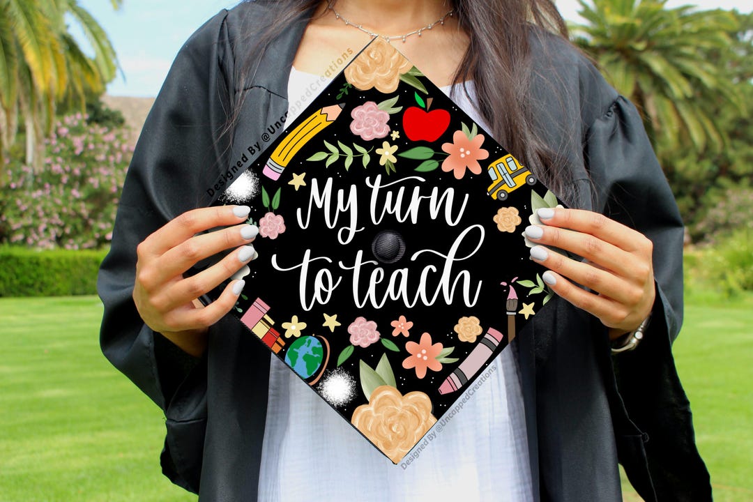 Teacher Graduation Cap | PRINTED Grad Cap Topper | Last Minute ...