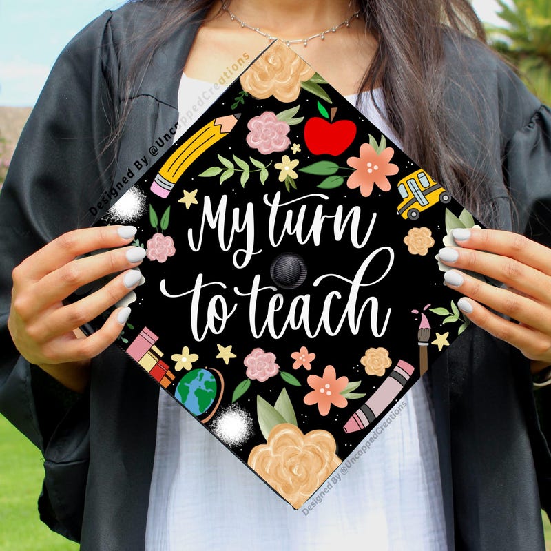 Floral Grad Cap - Etsy