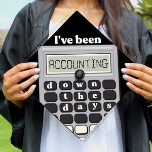 Accounting Grad Cap Design | CARDSTOCK Printed Cap Topper | Filing ...
