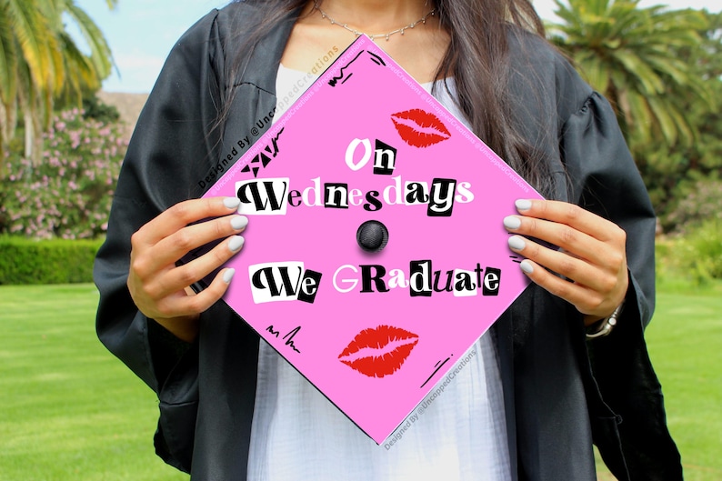 Mean Girls Grad Cap Design | CARDSTOCK Graduation Cap Design | Burn ...