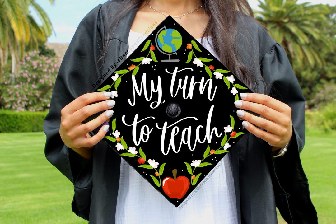 Teacher Graduation Cap | PRINTED Grad Cap Topper | Last Minute ...