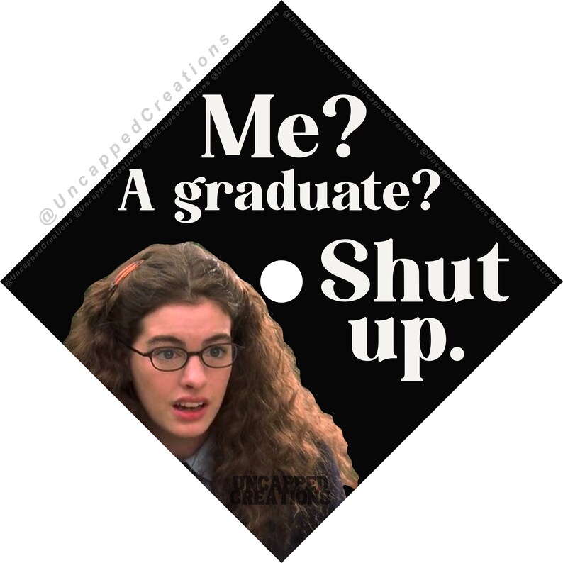 Princess Grad Cap Design CARDSTOCK Graduation Cap Design Movie Grad Cap ...