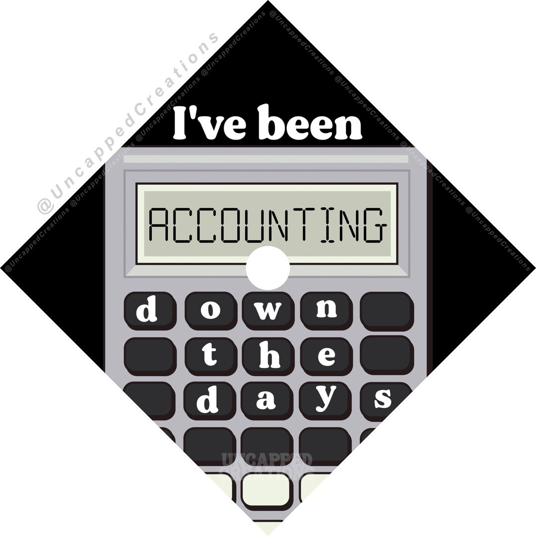 Accounting Grad Cap Design CARDSTOCK Graduation Cap Design Filing ...