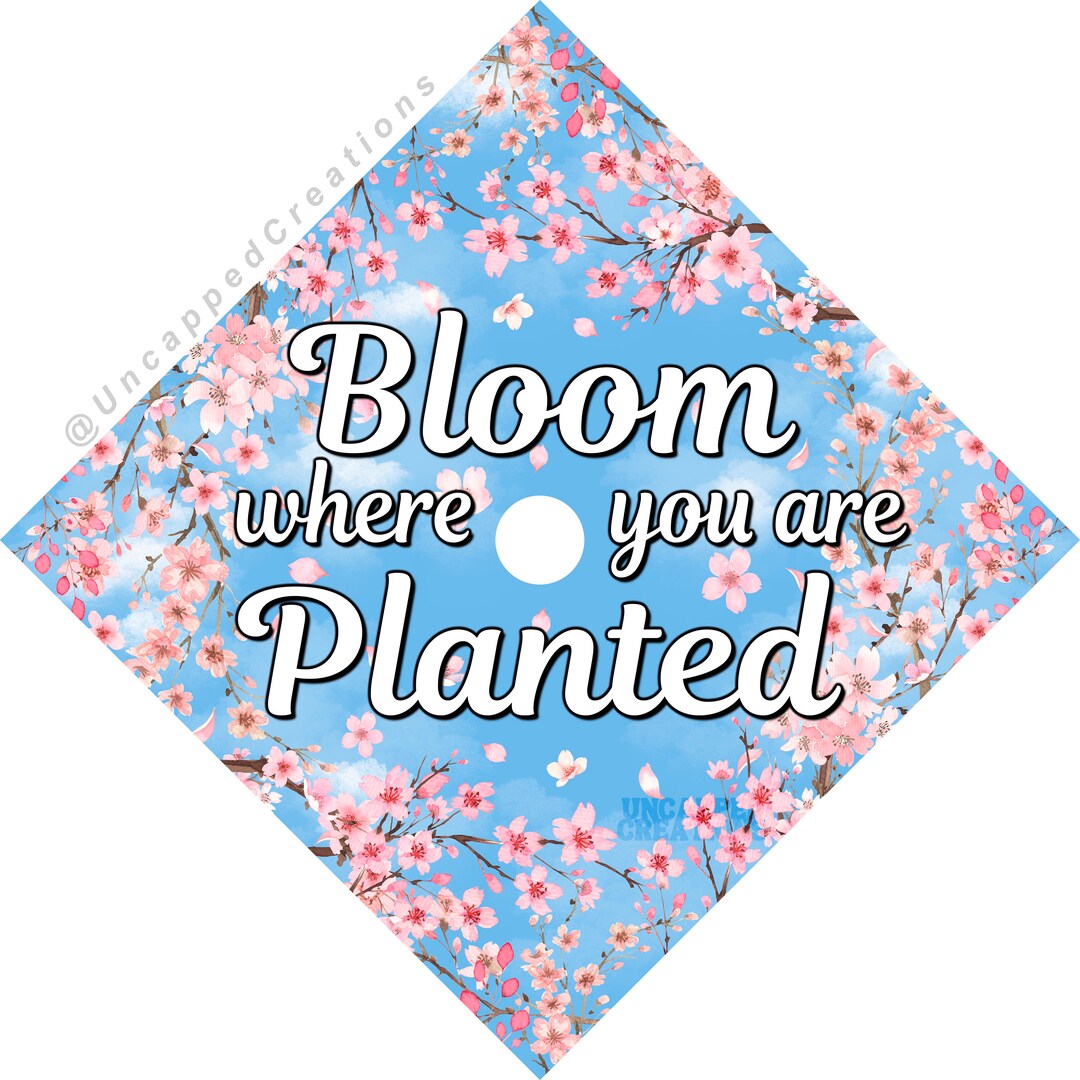 Flower Grad Cap Design CARDSTOCK Graduation Cap Design - Etsy