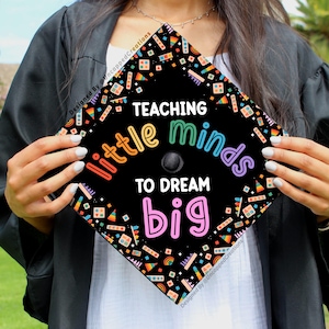Early Childhood Education Grad Cap Topper: Printed Cardstock Design - Etsy