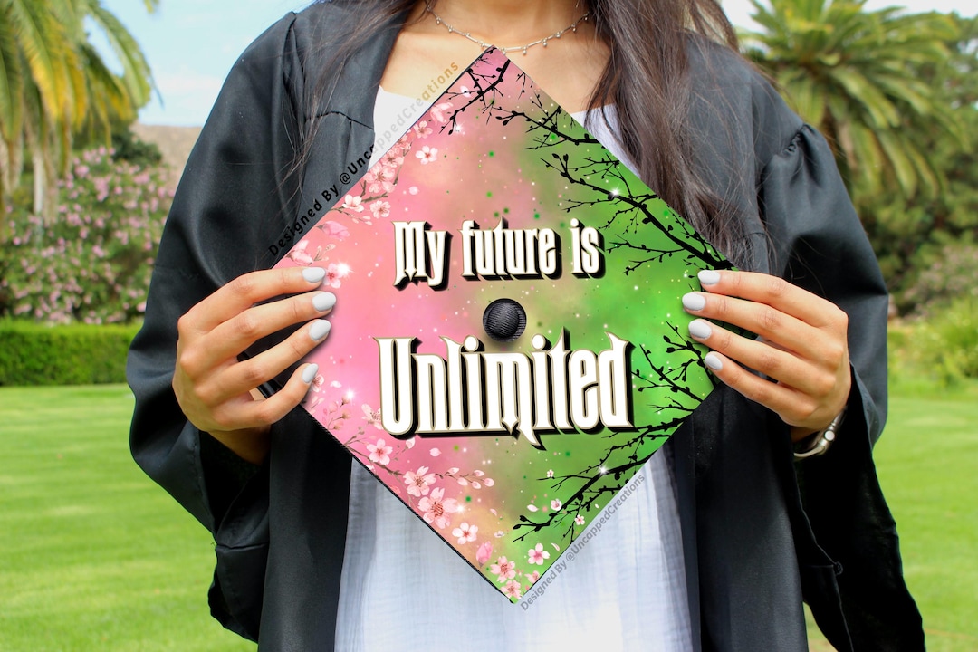Wicked Grad Cap Design | CARDSTOCK Printed Cap Topper | Unlimited, Good ...