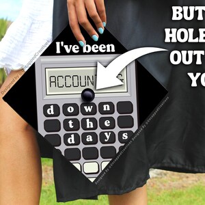 Accounting Grad Cap Design | CARDSTOCK Printed Cap Topper | Filing ...