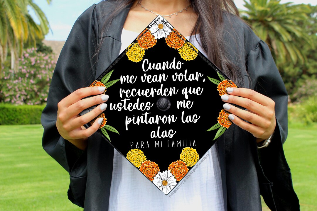 Spanish Grad Cap Design | CARDSTOCK Graduation Cap Design | Spanish ...