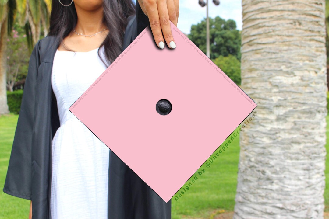 Light Pink CARDSTOCK for Grad Cap | BLANK Template | Pink Grad Cap, Diy ...