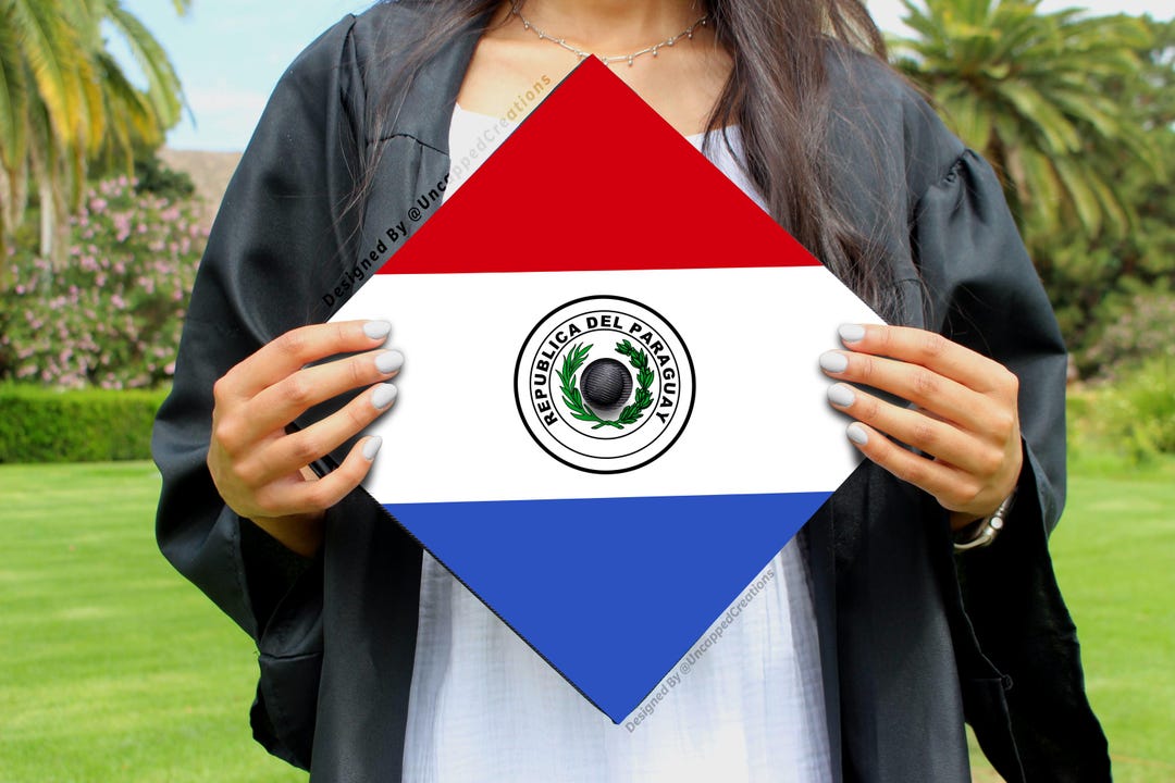Paraguay Graduation Cap | PRINTED Grad Cap Topper | Last Minute ...
