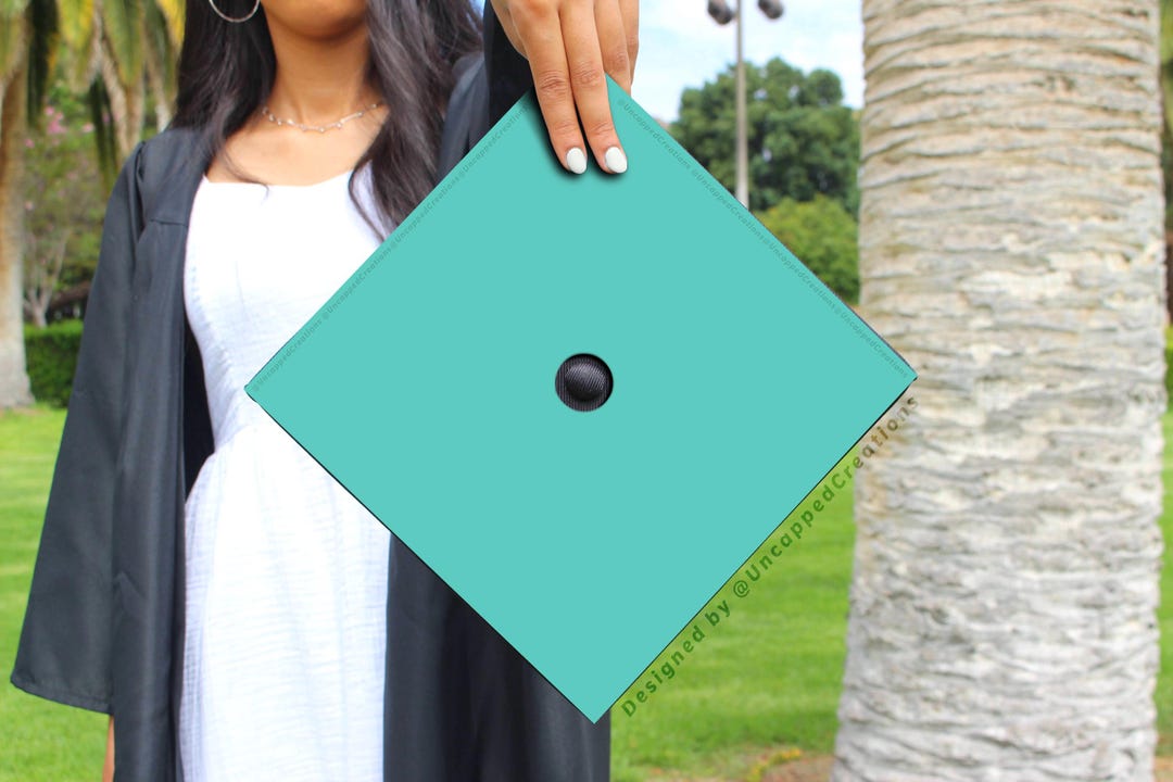 Turquoise CARDSTOCK for Grad Cap | BLANK Template | Diy Grad Cap, How ...