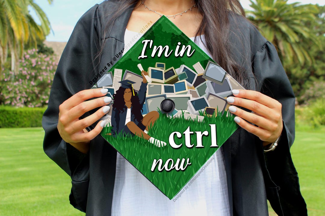 Female Rapper Grad Cap Design | CARDSTOCK Printed Cap Topper | Album ...