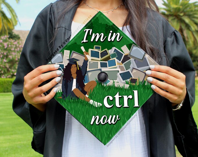 Female Rapper Grad Cap Design | CARDSTOCK Printed Cap Topper | Album ...