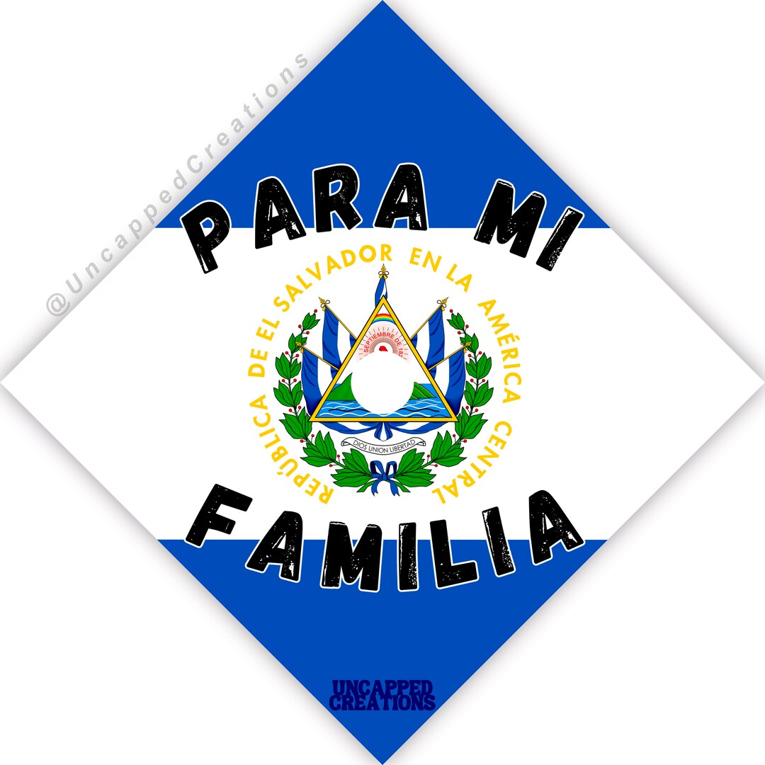 Salvadoran Grad Cap Design CARDSTOCK Graduation Cap Design El Salvador ...