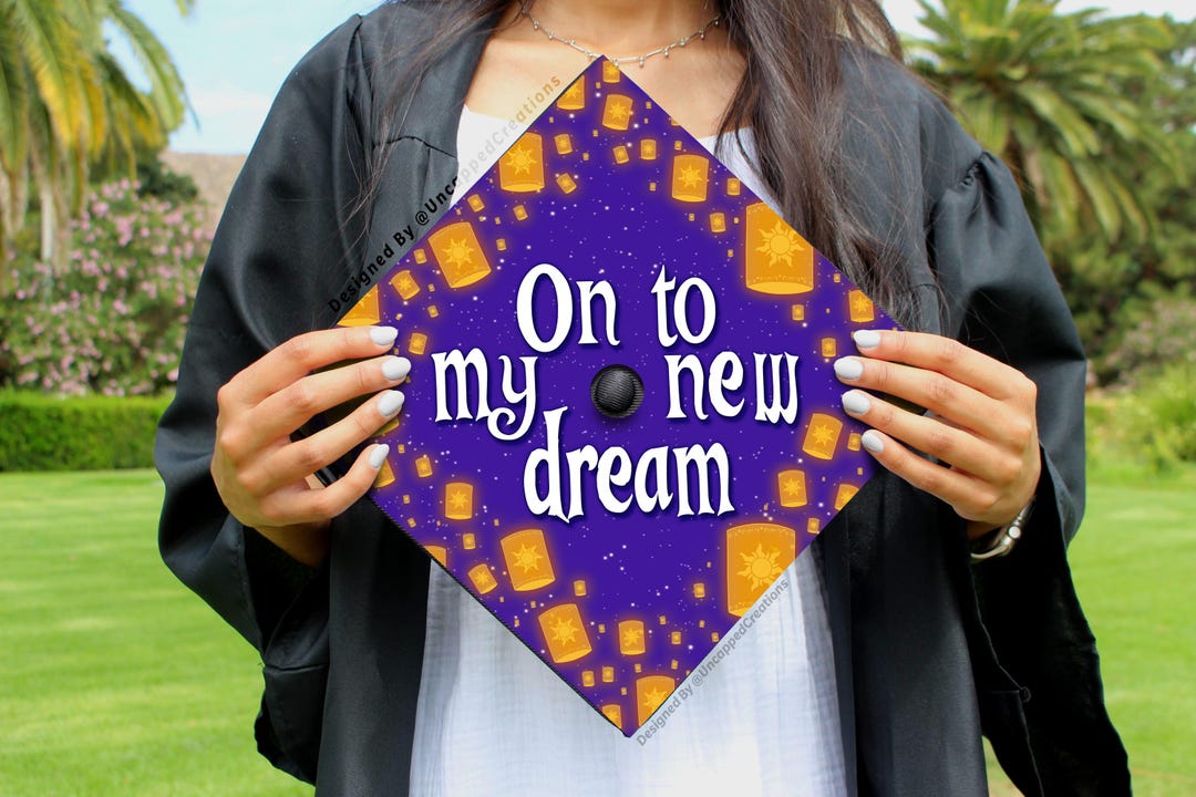 Lantern Grad Cap Design | CARDSTOCK Printed Cap Topper | Magical Grad ...