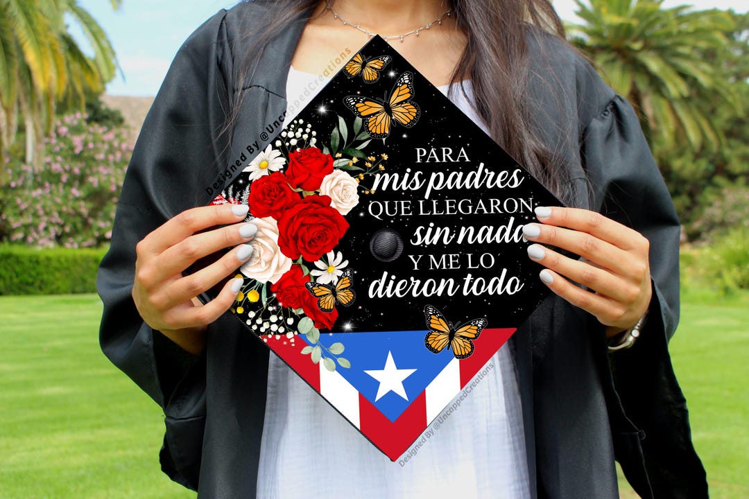 Puerto Rican Grad Cap Design | CARDSTOCK Printed Cap Topper | Puerto ...