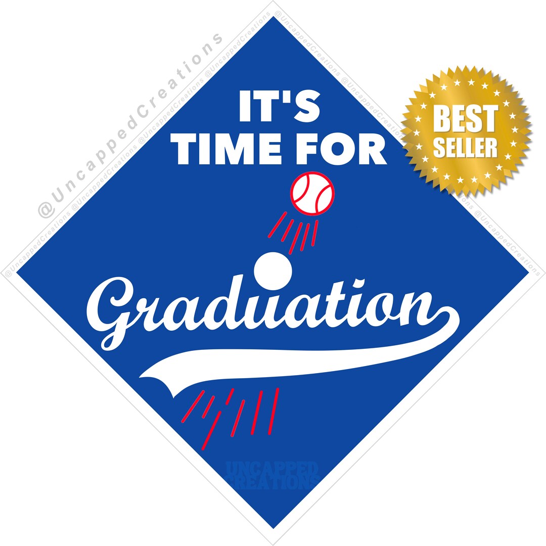 Baseball Grad Cap Design CARDTSOCK Graduation Cap Design It's Time for ...