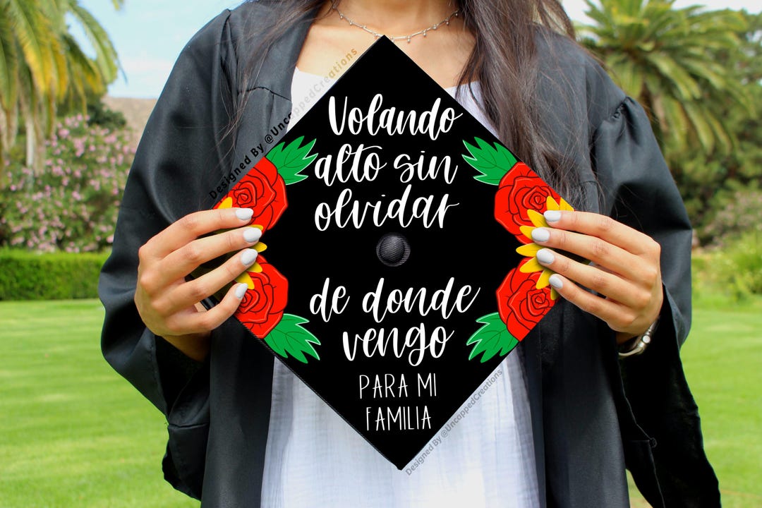 Spanish Grad Cap Design CARDSTOCK Graduation Cap Design Spanish Grad ...