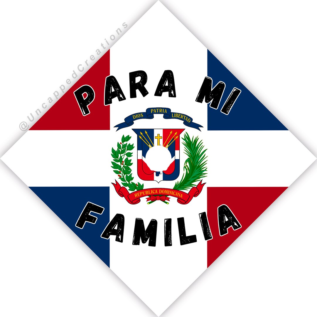 Dominican Grad Cap Design CARDSTOCK Graduation Cap Design - Etsy