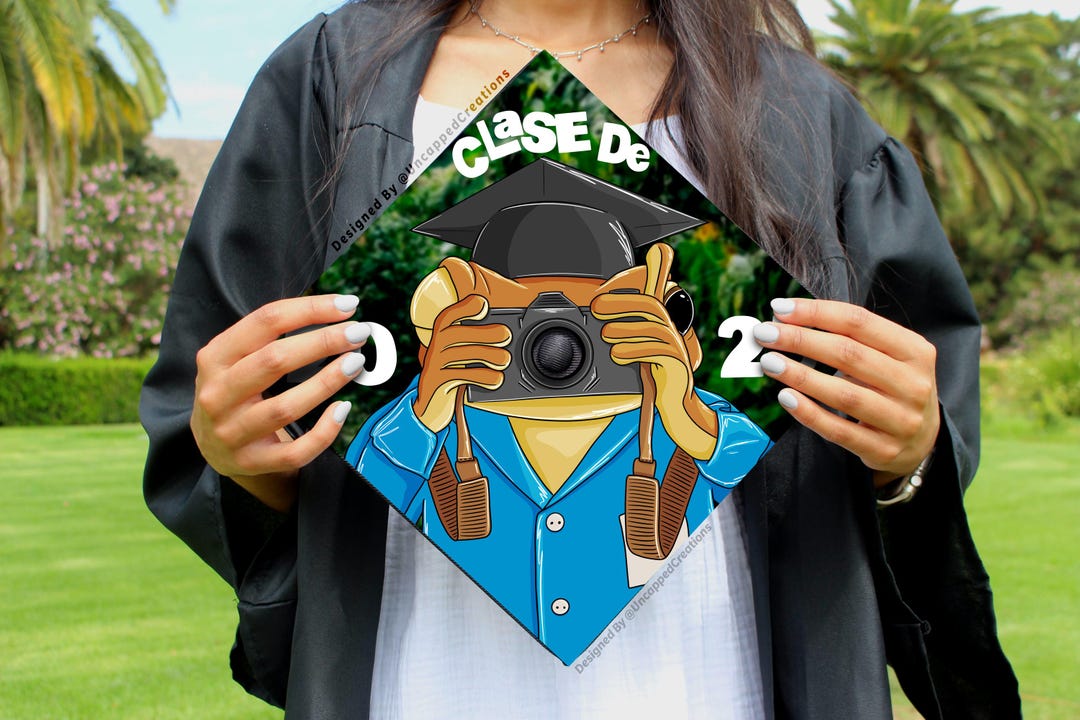 Bad Bunny Grad Cap Design | CARDSTOCK Printed Cap Topper | Bad Bunny ...