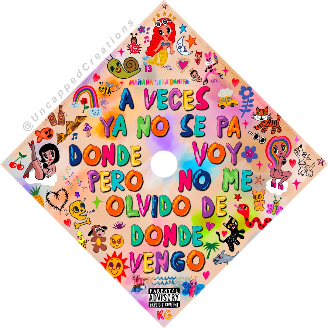Karol G Grad Cap Design CARDSTOCK Graduation Cap Design Album, Music ...