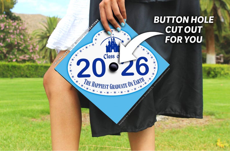 Happiest Graduate on Earth Graduation Cap | PRINTED Grad Cap Topper ...