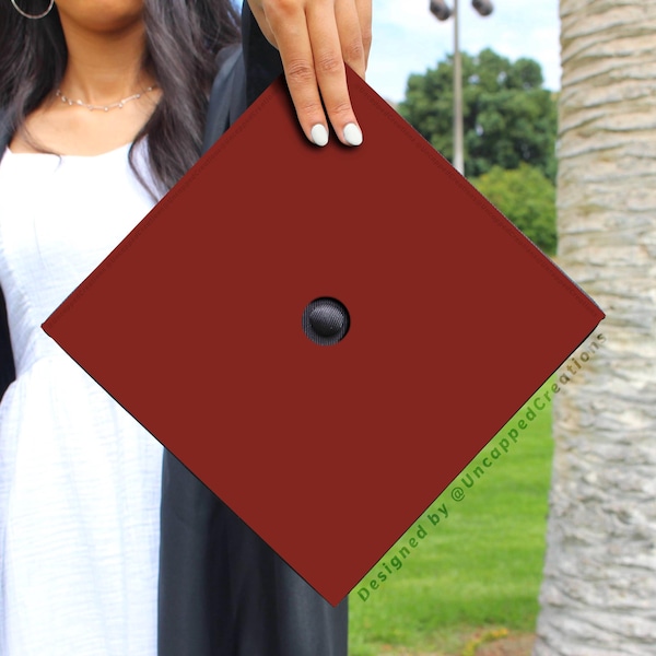 Maroon Grad Cap - Etsy