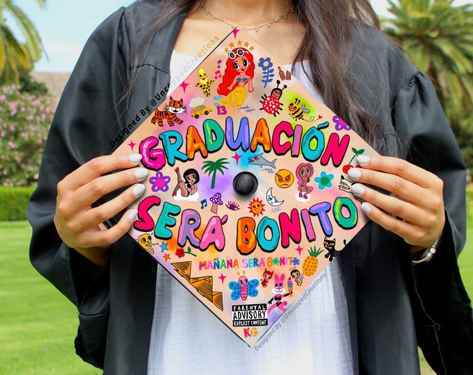 Karol G Grad Cap Design | CARDSTOCK Printed Cap Topper | Album, Music ...
