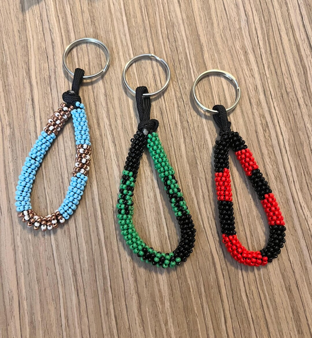 Custom Beaded Keychains - 4" Drop From Keyring - Etsy