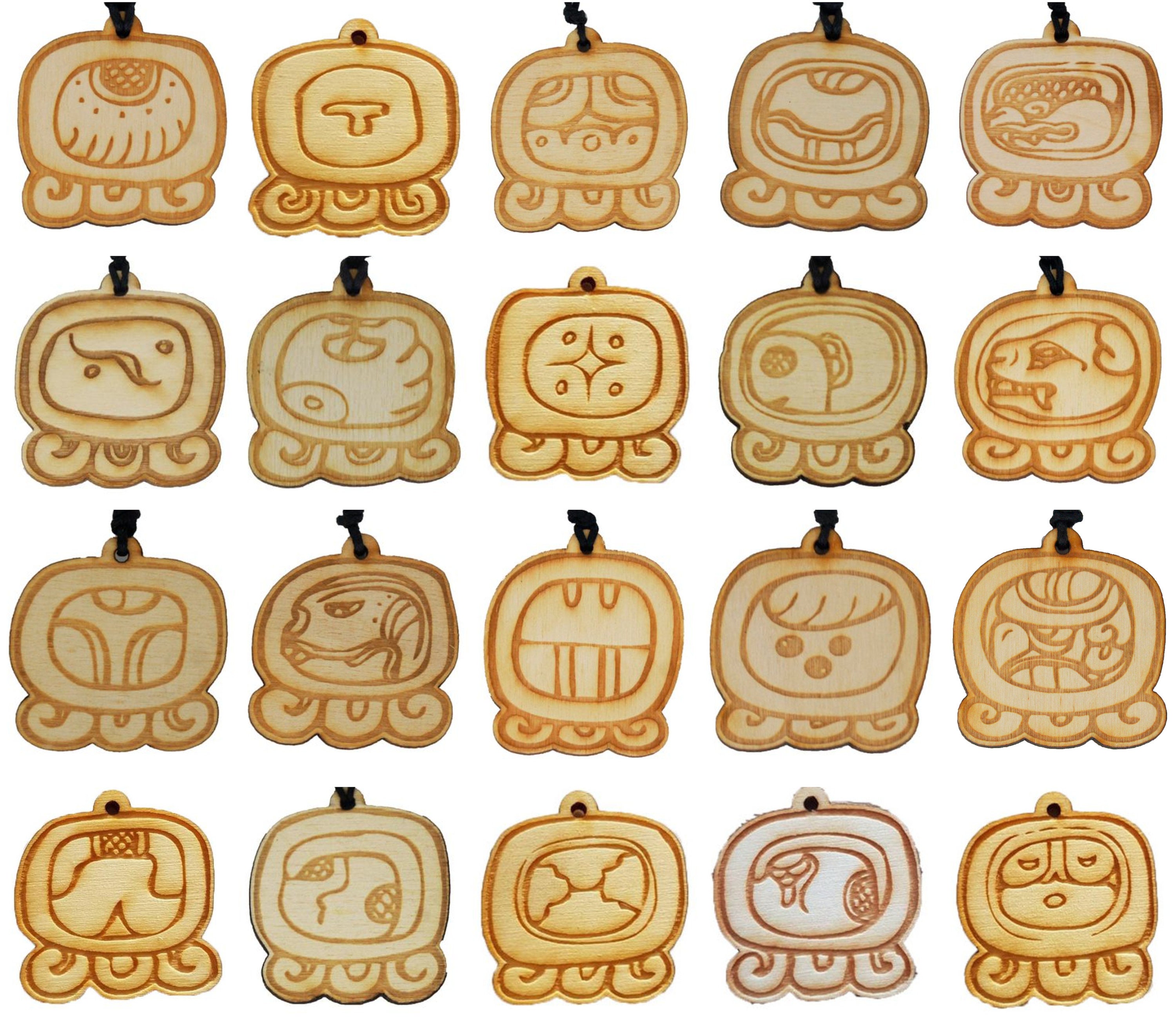 CHOOSE YOURS - Mayan Tzolkin Nagual Amulet, Mayan Calendar, Horoscope ...