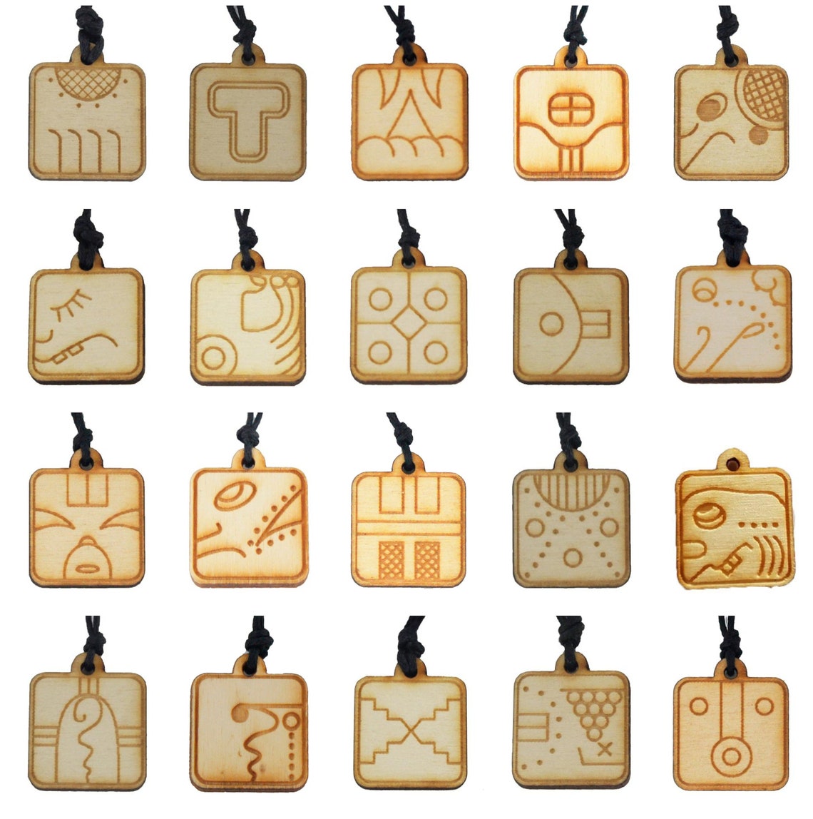 CHOOSE YOURS Mayan Tzolkin Nagual Amulet, Mayan Calendar, Horoscope ...