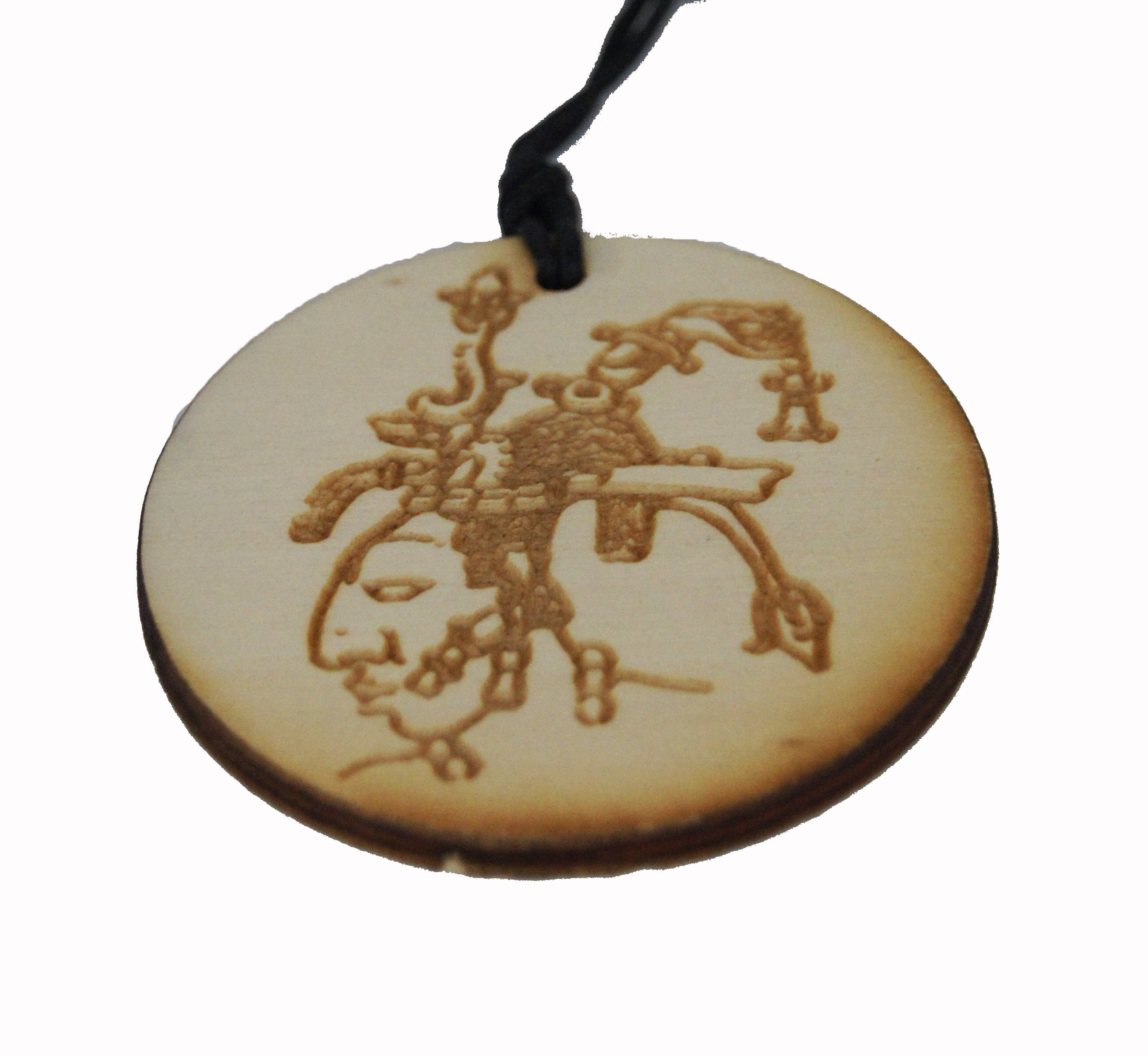 Pacal Votan, Wooden Necklace, Laser Engraved, Maya Culture, Mayan ...