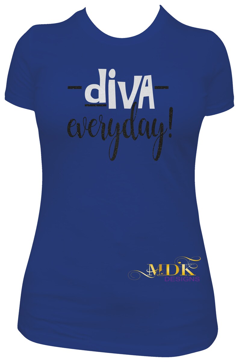 Diva Shirt Diva Everyday Tee Funny Tshirt Woman Top Ladies - Etsy UK