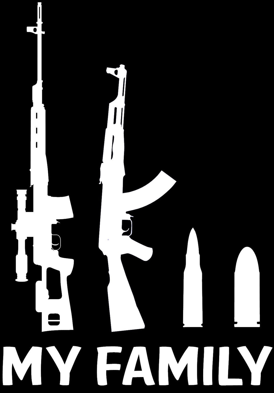 My Family Gun Decal /multiple Colors - Etsy