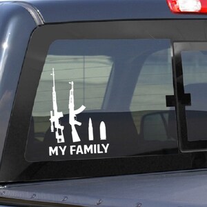 My Family Gun Decal /multiple Colors - Etsy