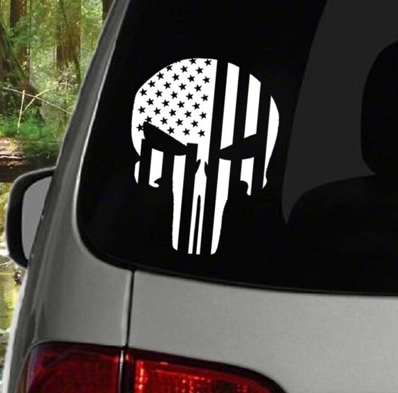 Punisher Flag Decal /multiple Colors - Etsy