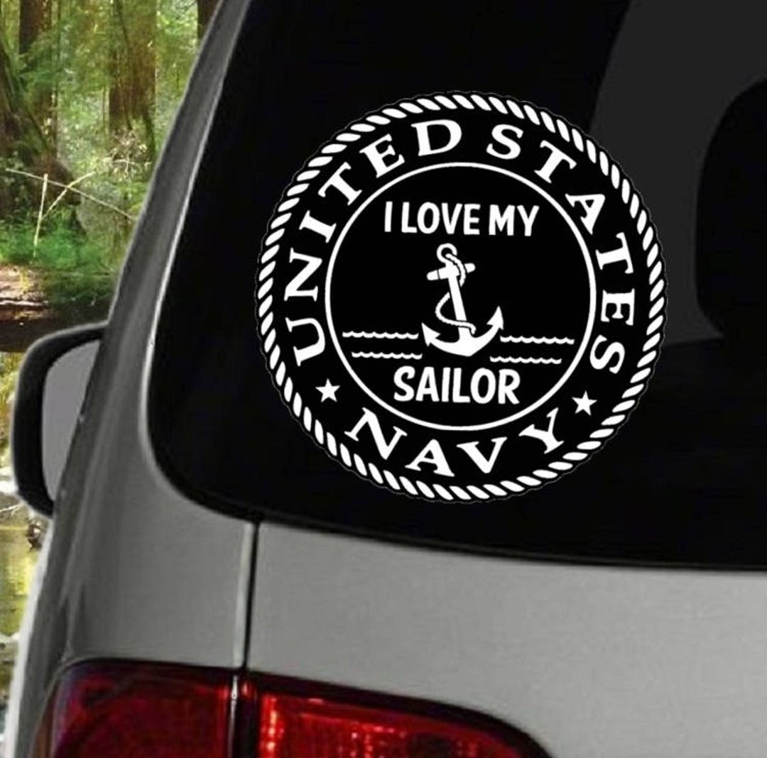 Navy I Love My Sailor Decal /multiple Colors - Etsy