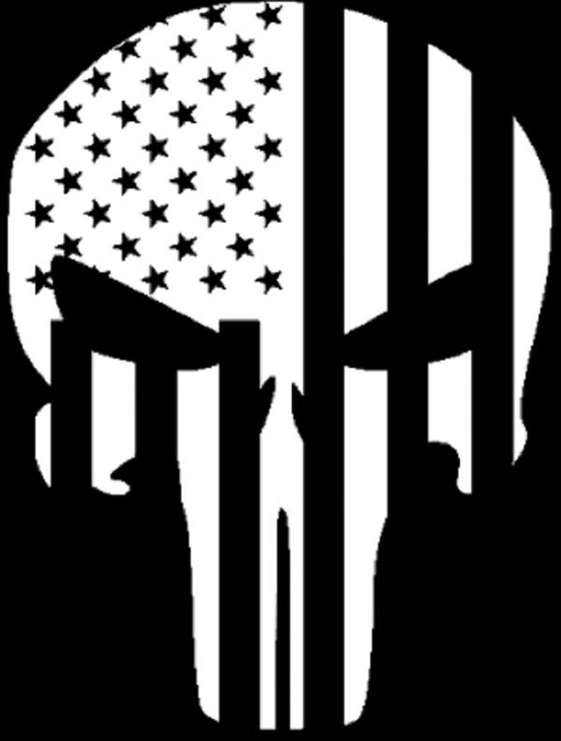 Punisher Flag Decal /multiple Colors - Etsy