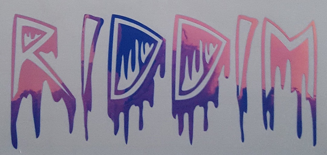 RIDDIM Holographic Custom Vinyl Decal, EDM, Car, Laptop, Phone, Window ...