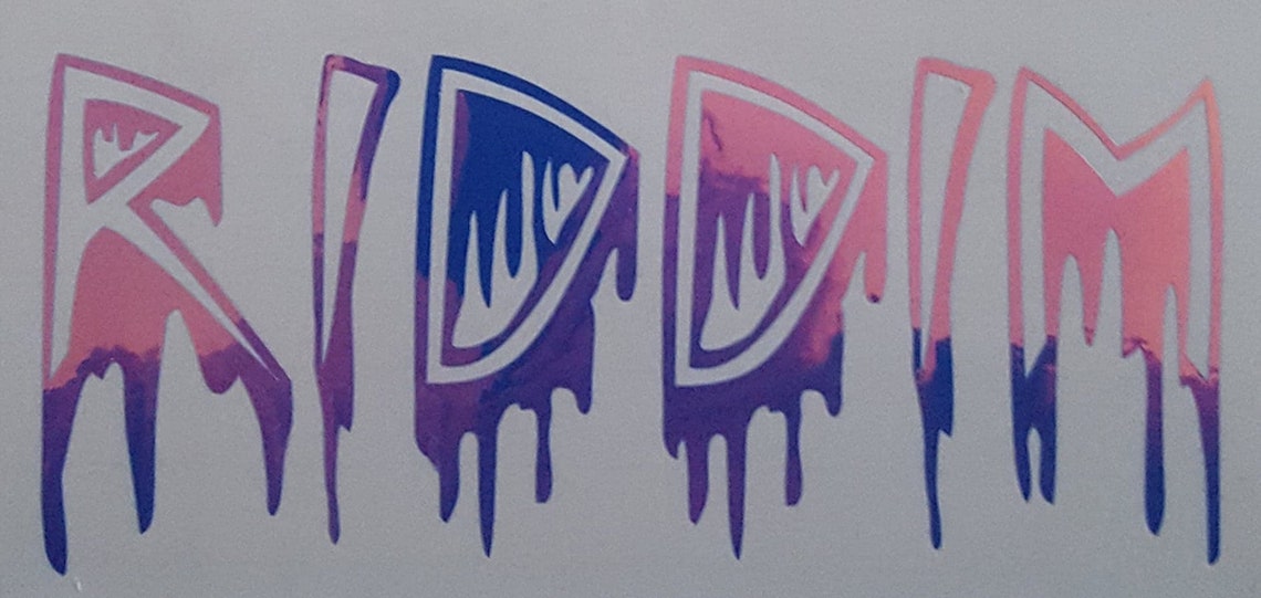 RIDDIM Holographic Custom Vinyl Decal EDM Car Laptop | Etsy