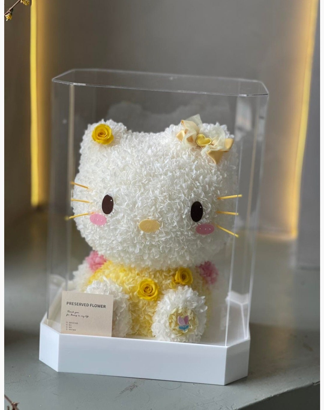 Big Size Hello Kitty Preserved Hydrangea Flowers Cartoon Doll - Etsy